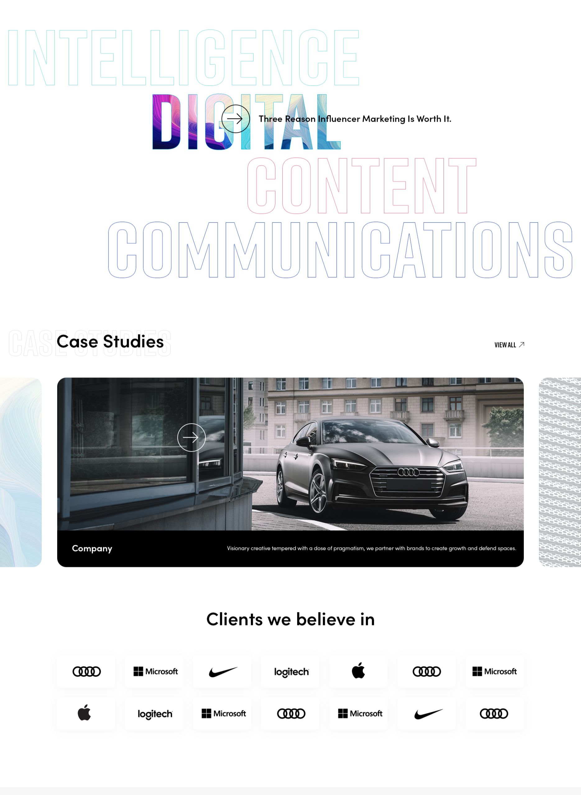 Website Design for 4media Group a Global PR Agency