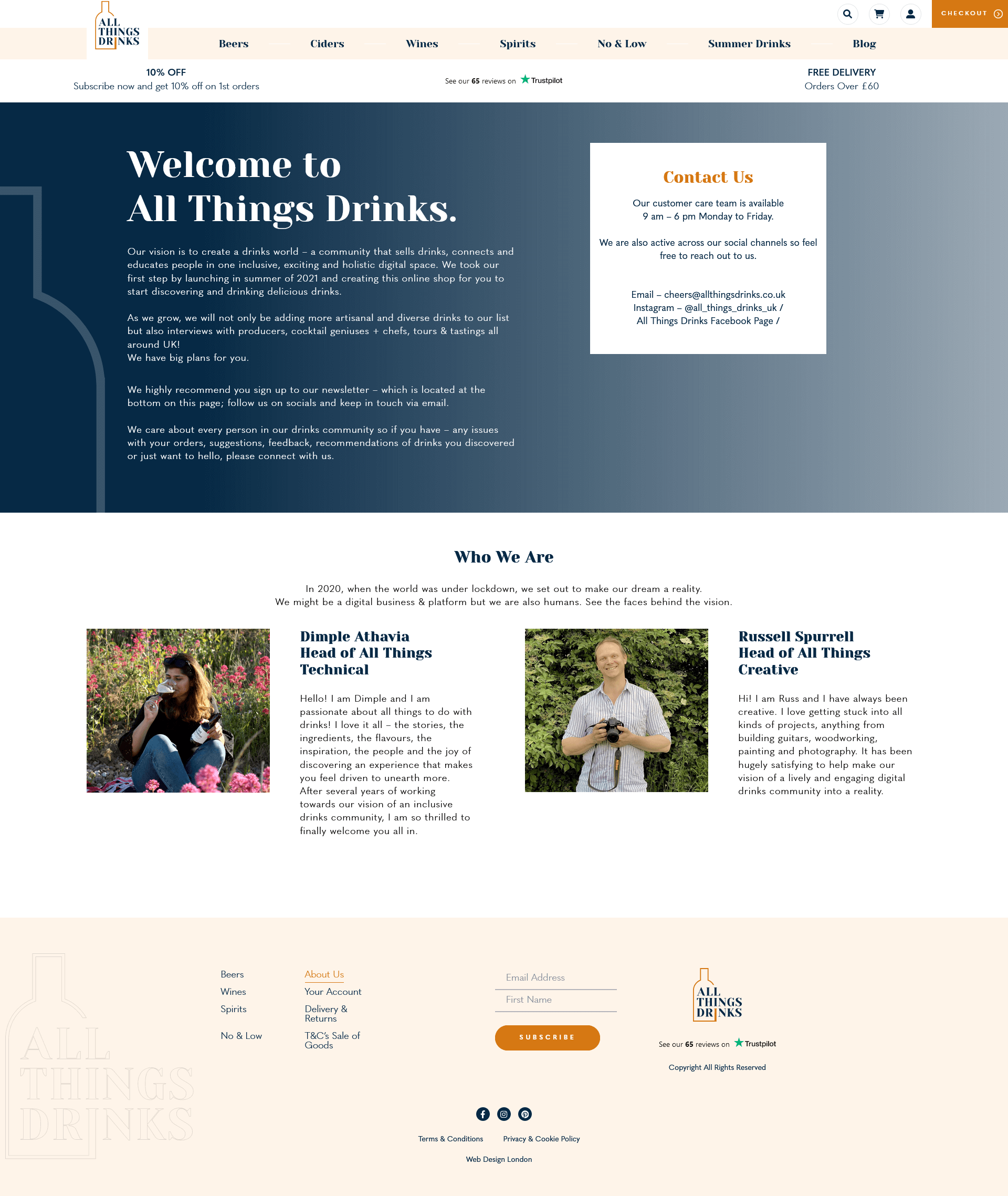All Things Drinks Web Design | Creative Brand Design