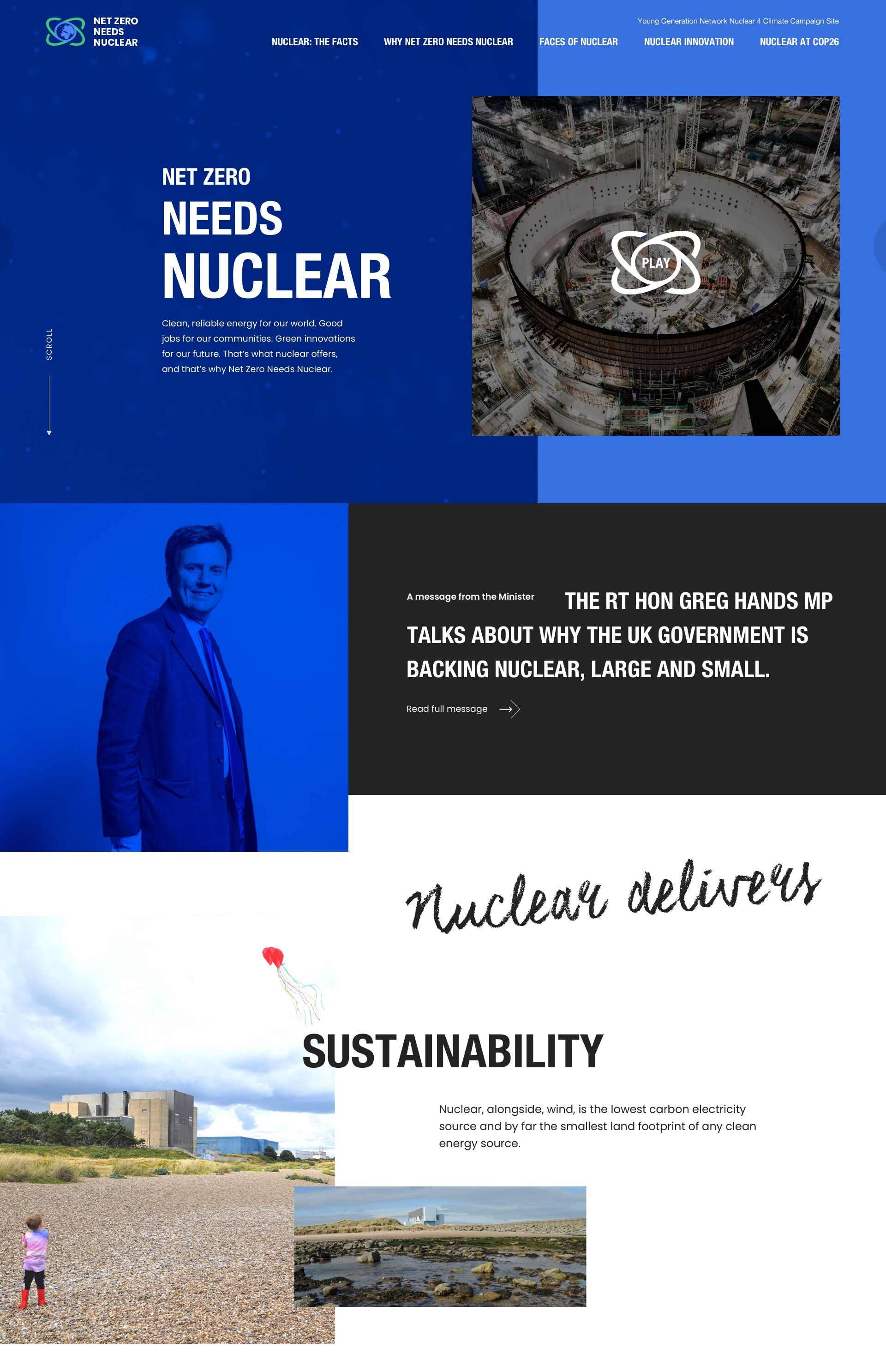 Net Zero Nuclear Website Design | Creative Brand Design