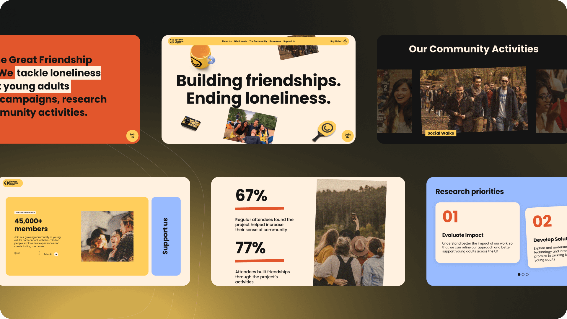 Charity Web Design | Pro Bono Web Design for The Great Friendship Project